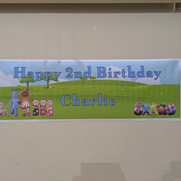 2 X Personalised Disney Frozen Elsa Birthday Banner Celebrate Boy or ...