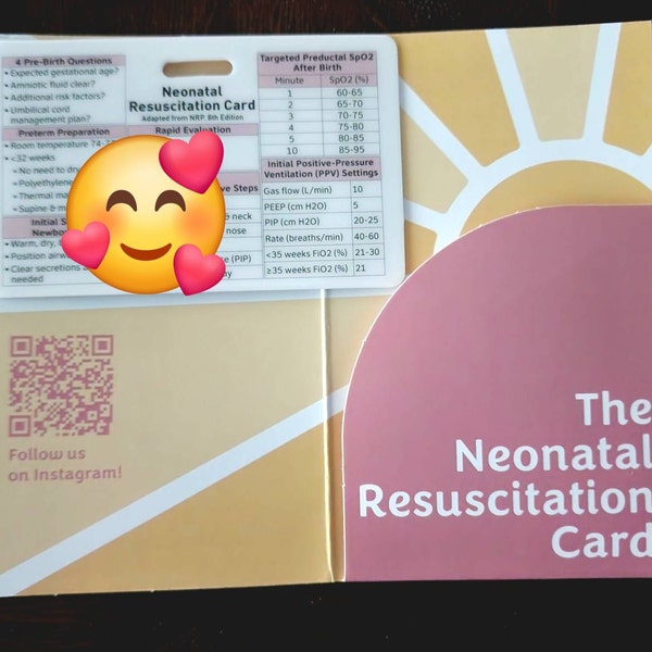 Neonatal Reference Card - NRP - Apgars - NICU Nurse - NNP - Quick Badge ...