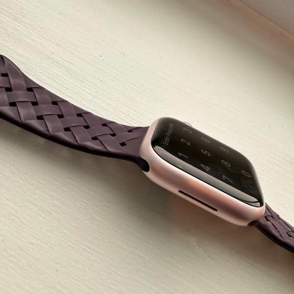 Silicone Braided Watch Band for Apple Watch 38mm 40mm 41mm 42mm 44mm ...