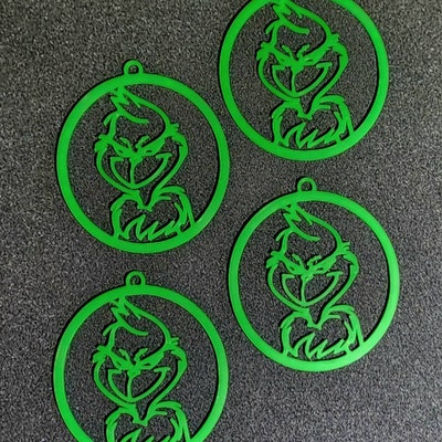 The Grinch Ornament/keychain 3D Print STL File - Etsy