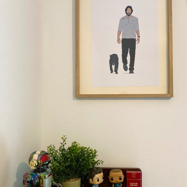 John Walking the Dog - Keanu Reeves Poster - Wick Fan Art - Etsy