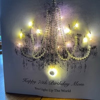 Light up Birthday Card, Chandelier, Personalised, Handmade Card. Any ...