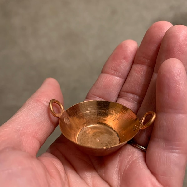 Miniature Copper Cookware, 100% Authentic Copper, 1:12 Scale, Dollhouse ...