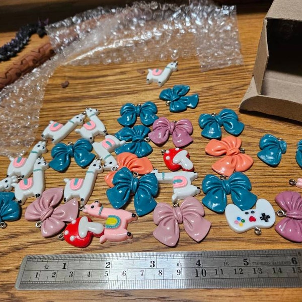 10pc or 20pc Kawaii RANDOM Food Mix Charm Set kawaii Candy Charm kawaii ...