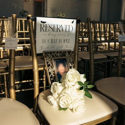 Memorial Sign Wedding Banner Chair Reserved for Those Who Are ...