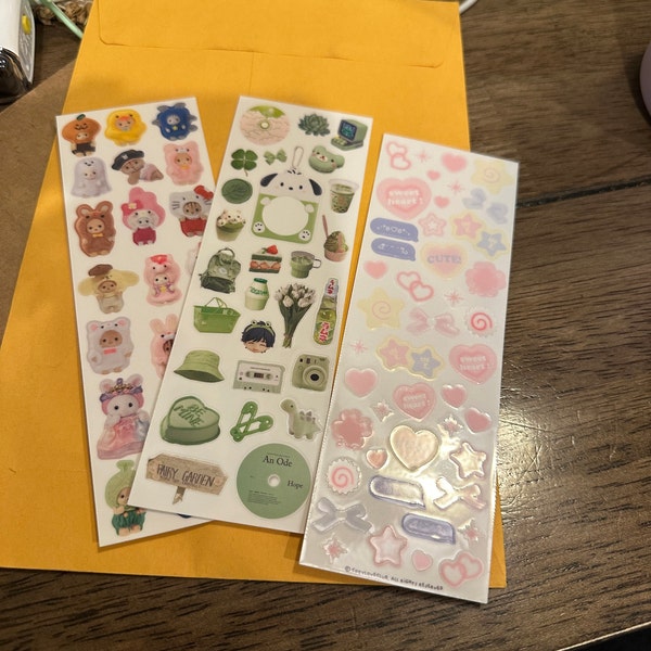 Cuteness Overload Sticker Sheet - Korean Stationery, Cute Kpop ...