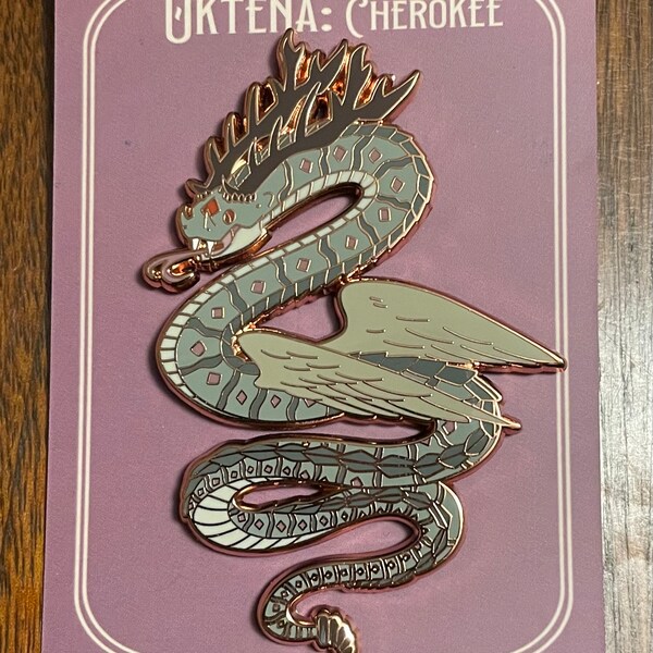 Uktena Enamel Pin: Cherokee Mythology Beastiary Pin Club - Etsy