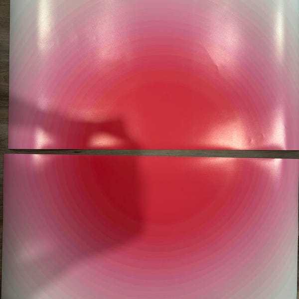 Pink Square Gradient Canvas, Dreamy Pink Aura Stretched Canvas, Large ...