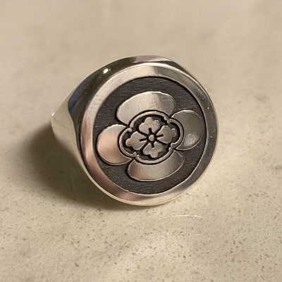 Japanese Kamon Ring Paulownia Maruni Gosan Kiri Signet Ring Japanese ...