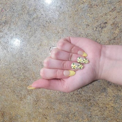 Black Ace of Hearts Nails/valentine Day Press On/poker Card Nails/black ...