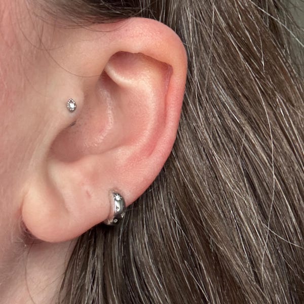 20G/18G/16G Spike Dangle Push Pin Labret • Threadless Flat Back Earring ...