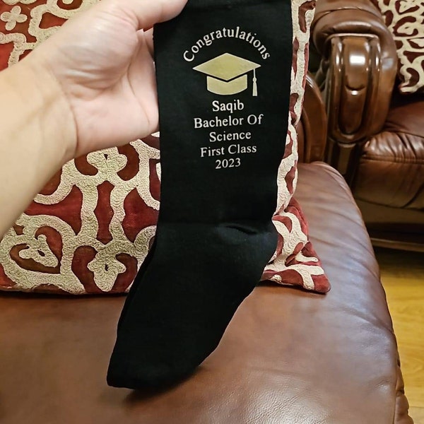 Graduation Socks - Personalised Graduation Socks - Choice of University ...