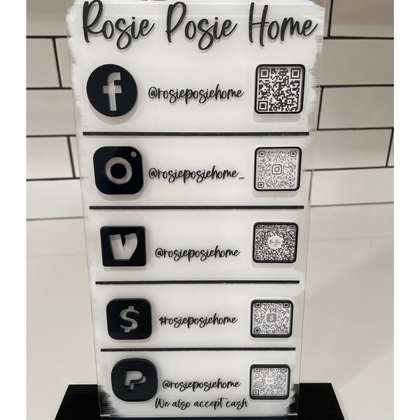 Social Media Sign QR Code Sign, Scan to Pay, Payment Sign, Facebook ...