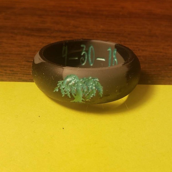 Personalized Engraved Silicone Ring 8MM - Wedding Band for Men and ...