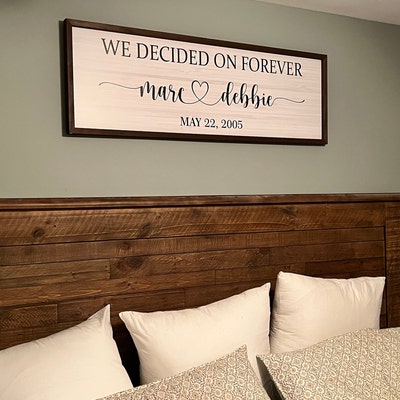 Master Bedroom Wall Decor Over the Bed Sign-personalized Wedding Gift ...
