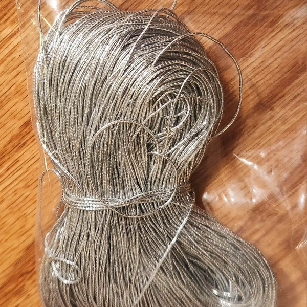 0.8mm Silver/gold/pale Gold Craft Elastic Cord,50 Yards Wedding ...