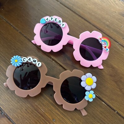 Personalized Sunglasses for Kids Daisy Glasses Neutral - Etsy