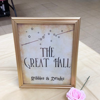 The Great Hall Sign INSTANT DOWNLOAD birthday Party - Etsy