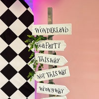 This Way That Way Not This Way Wonderland Fairytale Storybook Signpost ...