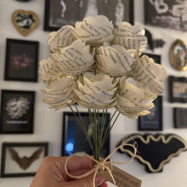 Custom Song Lyrics Paper Flowers, Wedding Vows, Paper Anniversary ...