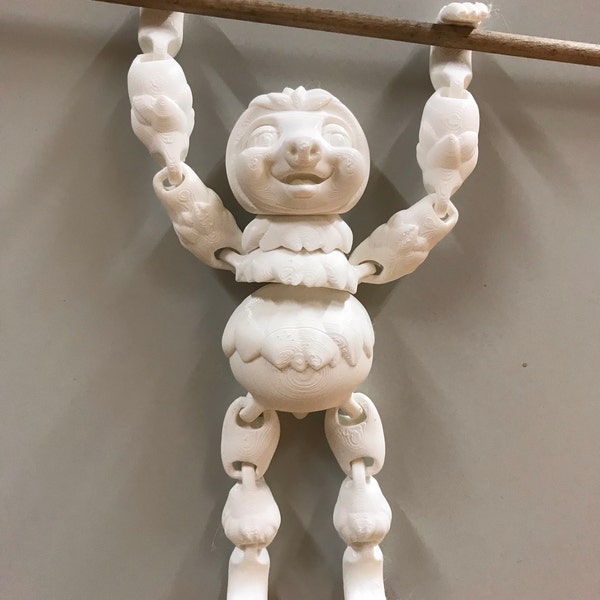 Cute Flexi Print-in-place Sloth - STL File for 3D Printing Now With 3MF ...