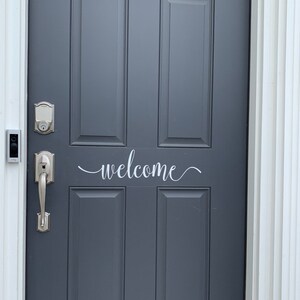 Welcome Door Decal Front Door Decal Welcome Vinyl Decal D024 Front Door ...