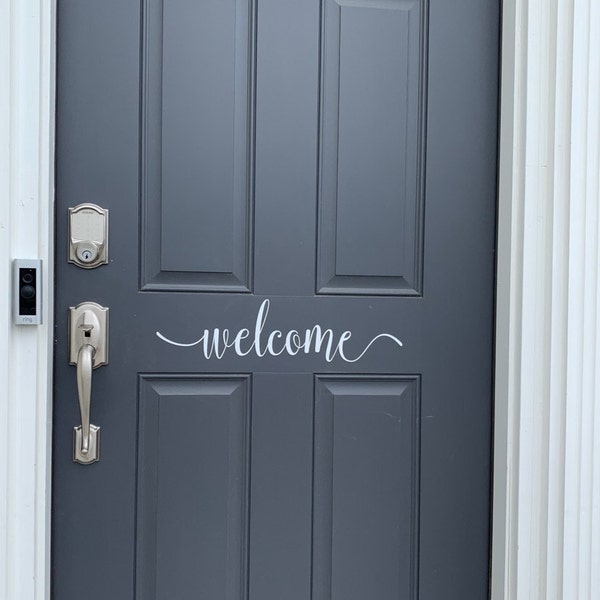 Welcome Door Decal Front Door Decal Welcome Vinyl Decal D024 Front Door ...
