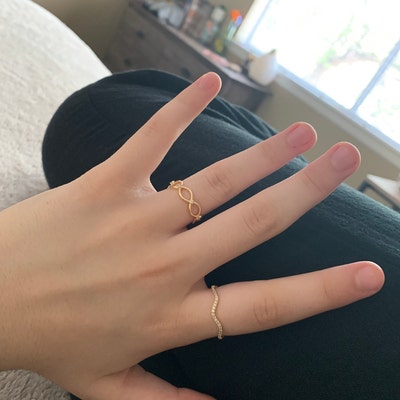 Adjustable 18k Gold Plated Double Helix Style Ring - Etsy
