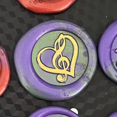 MUSIC HEART Music Note Treble Clef Wax Seal Stamp, Wedding Invitation ...