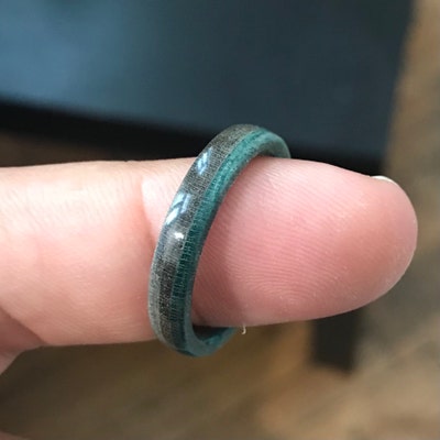 Wooden Ring Skateboard Ring Skateboard Gift Recycled Skateboards ...