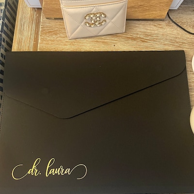 Personalized Faux Leather File Folder-document Holder-waterproof ...