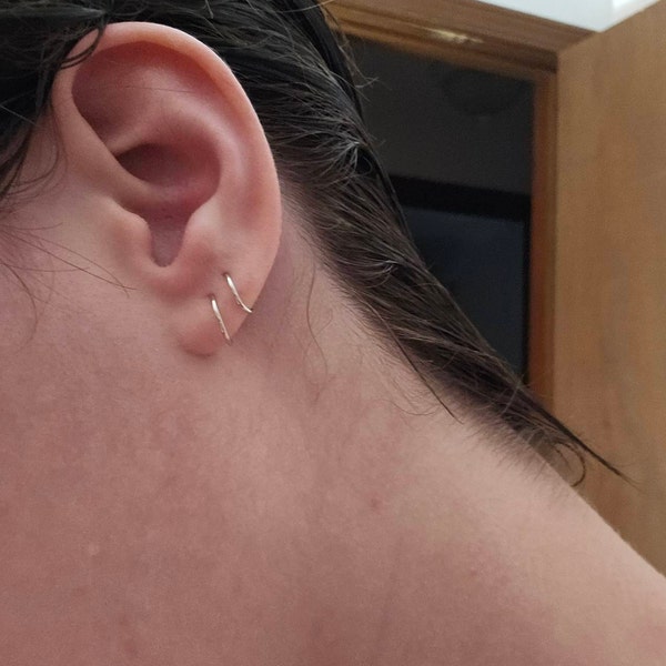 Hoop Earring.huggie Earring.conch Hoop.piercing.nose.helix Hoop ...