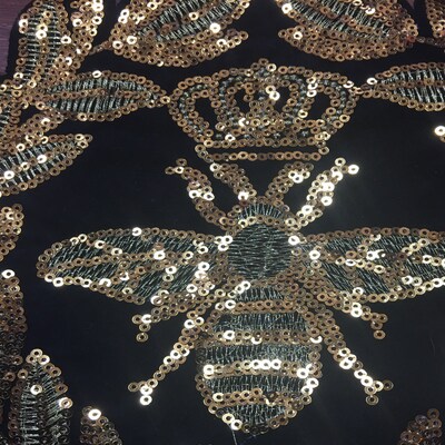 Gold Eagle Sequined Applique Patchpaillette Patchsequins - Etsy