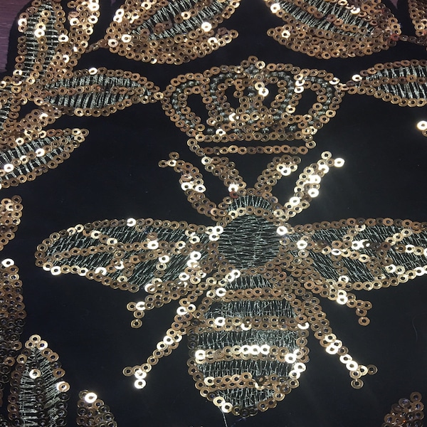 Gold Eagle Sequined Applique Patch,paillette Patch,sequins Eagle Patch ...
