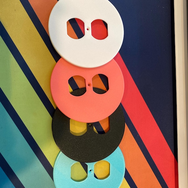 Round Circle Outlet Cover - 3D Printed - Etsy