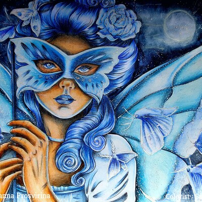 GENUINE INDIGO Jazper Stardust Handmade Watercolor Pan made With Pure ...