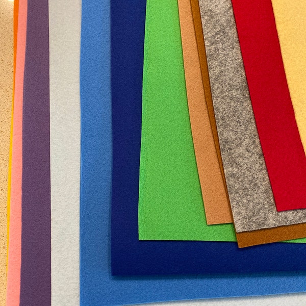 Hard Felt Fabric Set, 17 Colors, Korean Craft Supply (17x11 Inch) - Etsy
