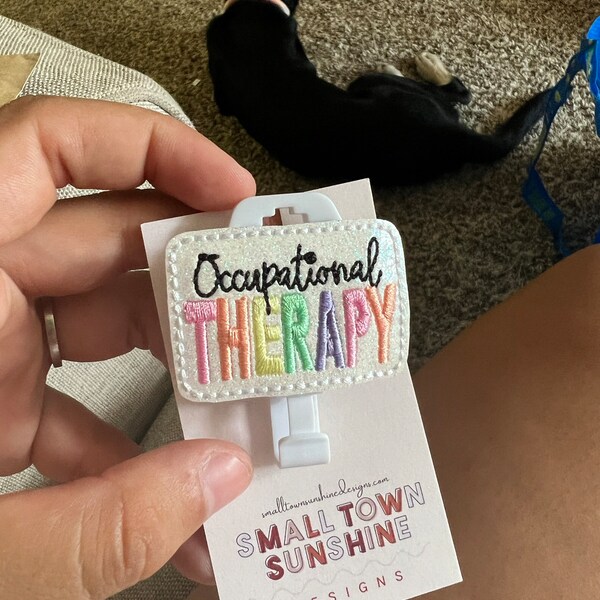 Occupational Therapy Badge Reel, OT Badge Clip, Therapy Assistant Name ...