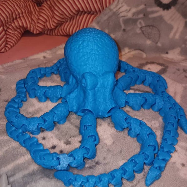 3d Printed Fun Octopus Fidget Desk Toy With Articulating Tentacles - Etsy