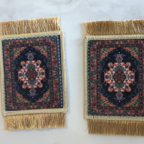 Coasters, Beautiful Turkish Carpet Coasters, Persian Rug Coasters, Mug ...