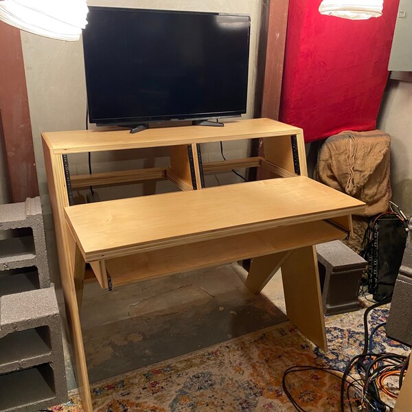 Solid Maple Studio Desk With Piano Drawer - Etsy