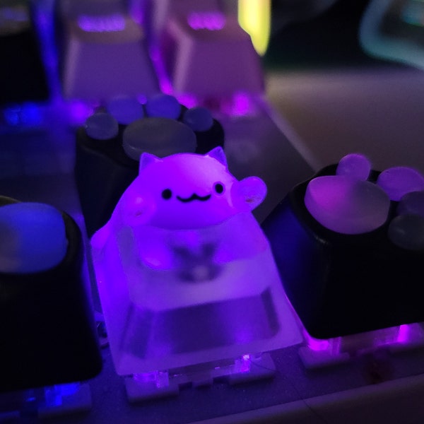 Catty Keycap (bongo Cat Meme Inspired) - Bongo Cat Keycap - Artisan ...