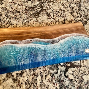 Your Custom Black Walnut Ocean Desk, Wave Desk, Beach Desk, Live Edge ...