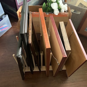 Art Storage Rack Wooden Dowel for Framed Art, Picture Frame, Canvas ...