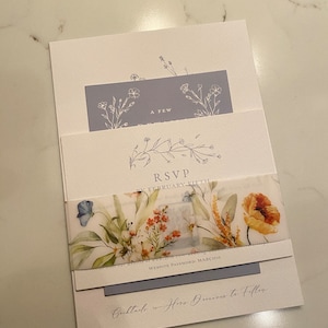 Personalized Vellum Belly Band for Wedding Invitations, Translucent ...