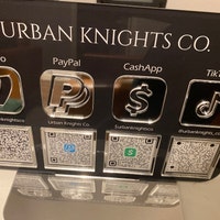 4 Icons QR Code | Multi QR Code | Qr-Code-Zeichen | QR Code Sign Business | Social Media Sign ...