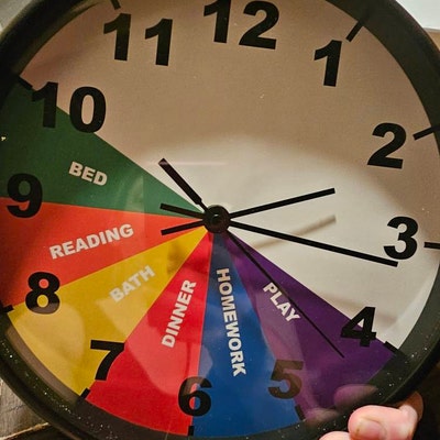 Customizable Daily Schedule Clock for Children, Kid's After School ...