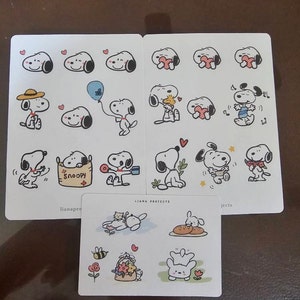 Snoopy Thank You Stickers Circle Sticker Small Business Owner Packing ...