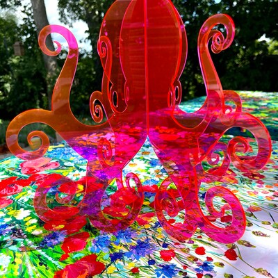Neon Octopus Sculpture Laser Cut Acrylic - Etsy