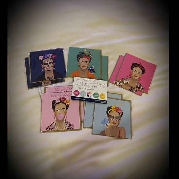 5 Pack Frida Kahlo Art Greeting Cards, Mexican Artist Cards, - Etsy UK